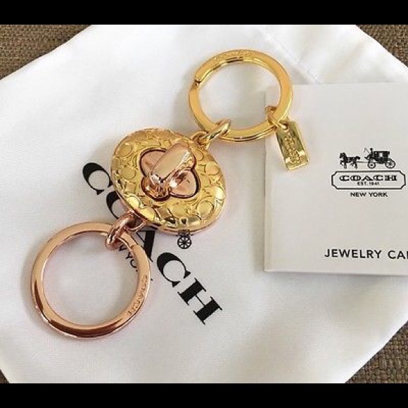 Coach | Accessories | Coach Rare Keychain Lock Style Silver Nwt | Poshmark